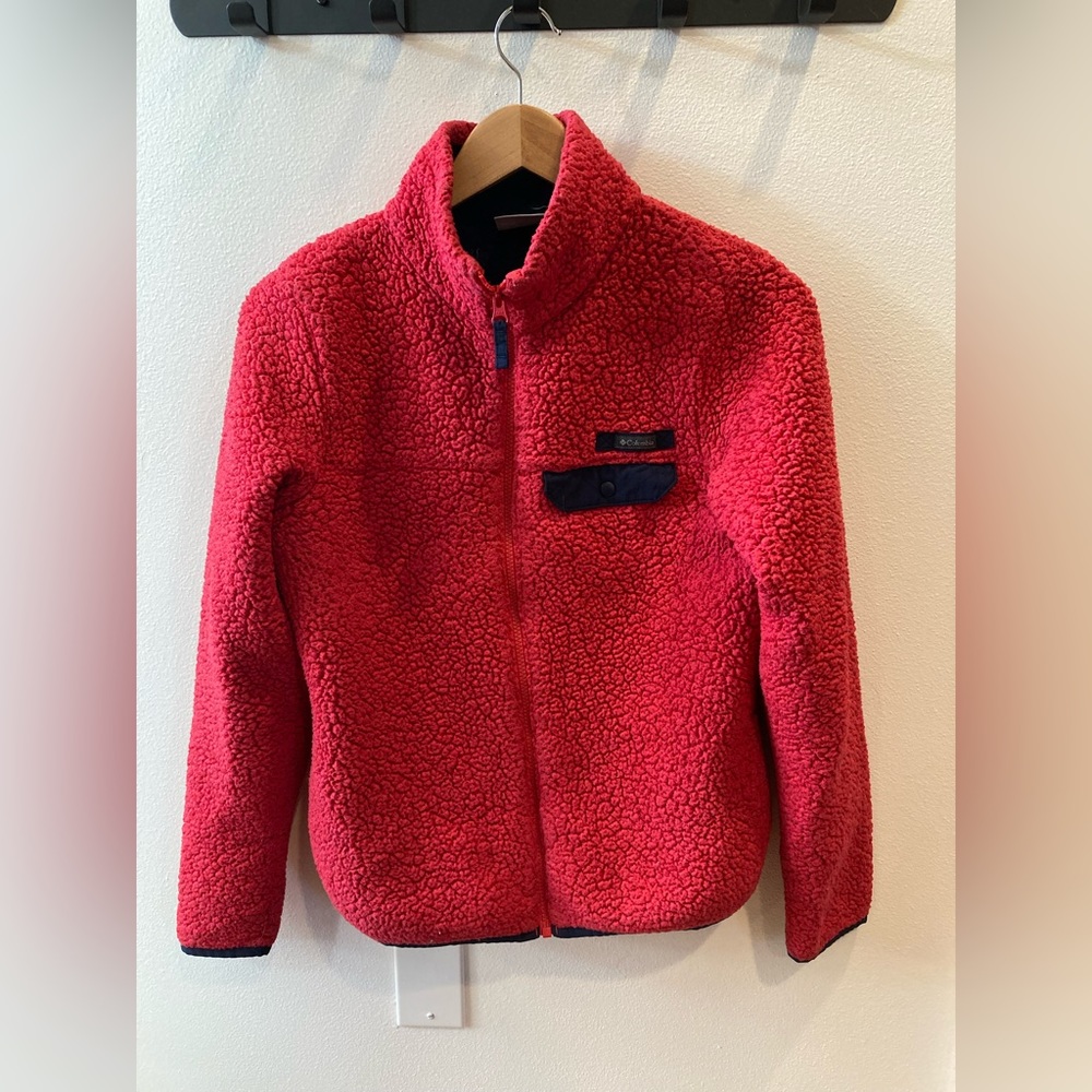 Columbia Bright Pink Fuzzy Jacket. - Gem